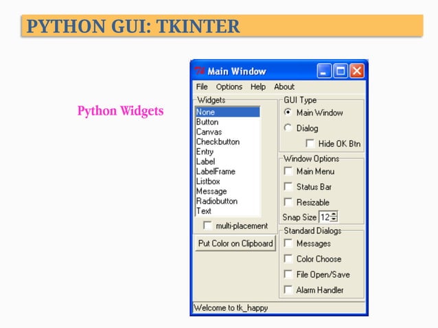 Python Programming - XIII. GUI Programming