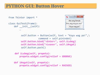 Python Programming - XIII. GUI Programming | PPT