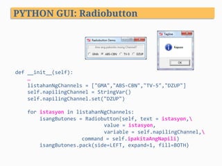 Python Programming - XIII. GUI Programming | PPT