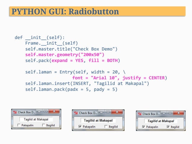 Python Programming - XIII. GUI Programming