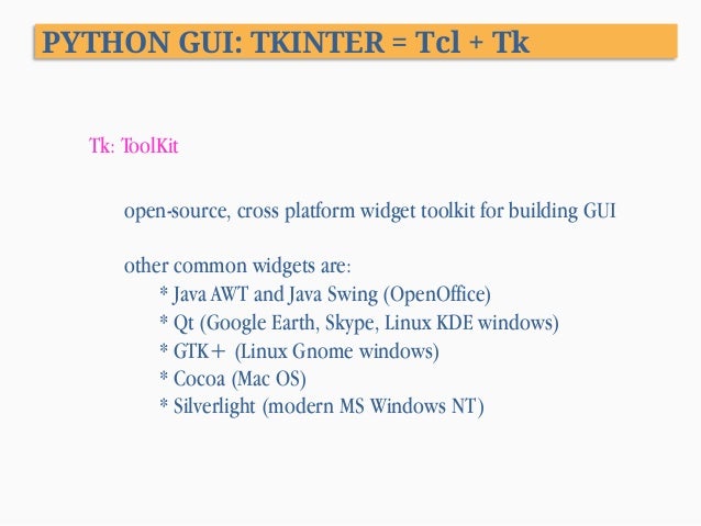 Python Programming - XIII. GUI Programming
