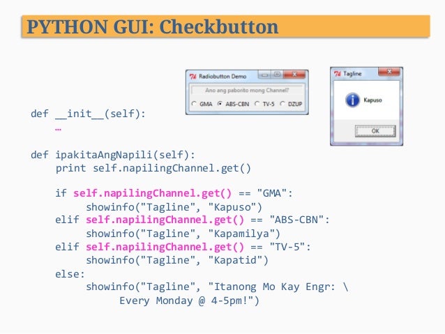 Python Programming - XIII. GUI Programming