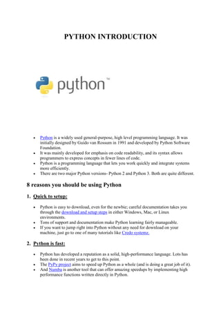 Python programming for beginners