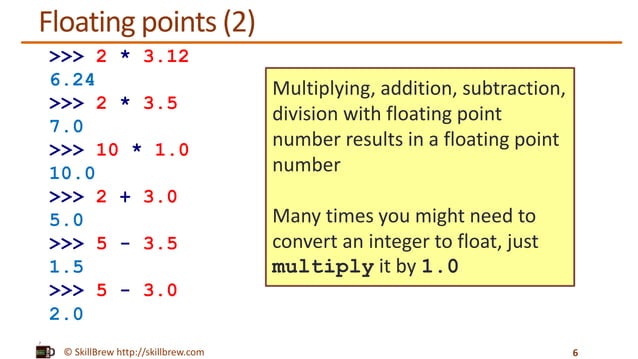 Python Programming Essentials - M10 - Numbers and Artihmetic Operators | PPT