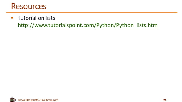 Python Programming Essentials - M12 - Lists | PPT
