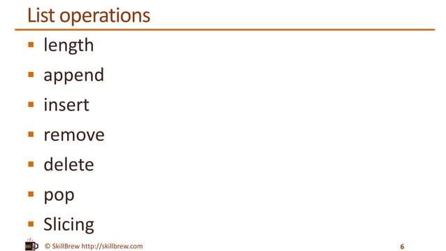 Python Programming Essentials - M12 - Lists | PPTX