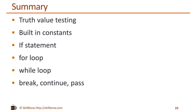 Python Programming Essentials - M16 - Control Flow Statements and Loops ...