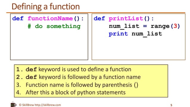 Python Programming Essentials M17 Functions Ppt