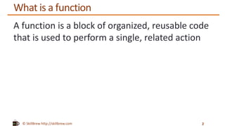 Python Programming Essentials - M17 - Functions | PPT