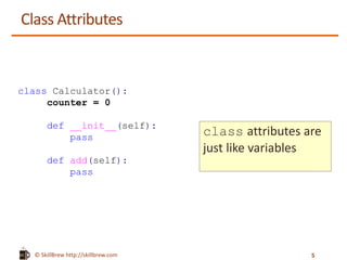 Python Programming Essentials - M20 - Classes and Objects | PPT