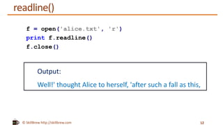 Python Programming Essentials - M22 - File Operations | PPT