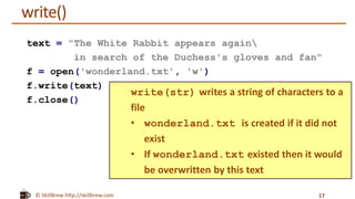 Python Programming Essentials - M22 - File Operations | PPT