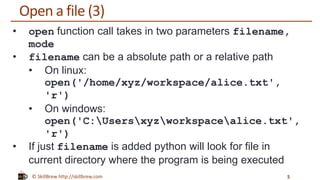 Python Programming Essentials - M22 - File Operations | PPT