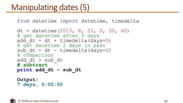 Python Programming Essentials - M23 - datetime module | PPT