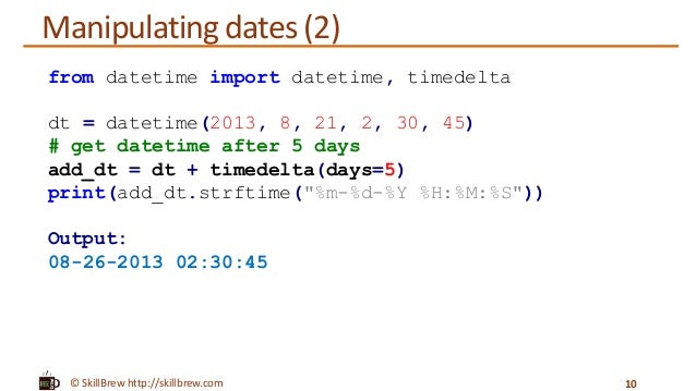 Python Programming Essentials M23 Datetime Module