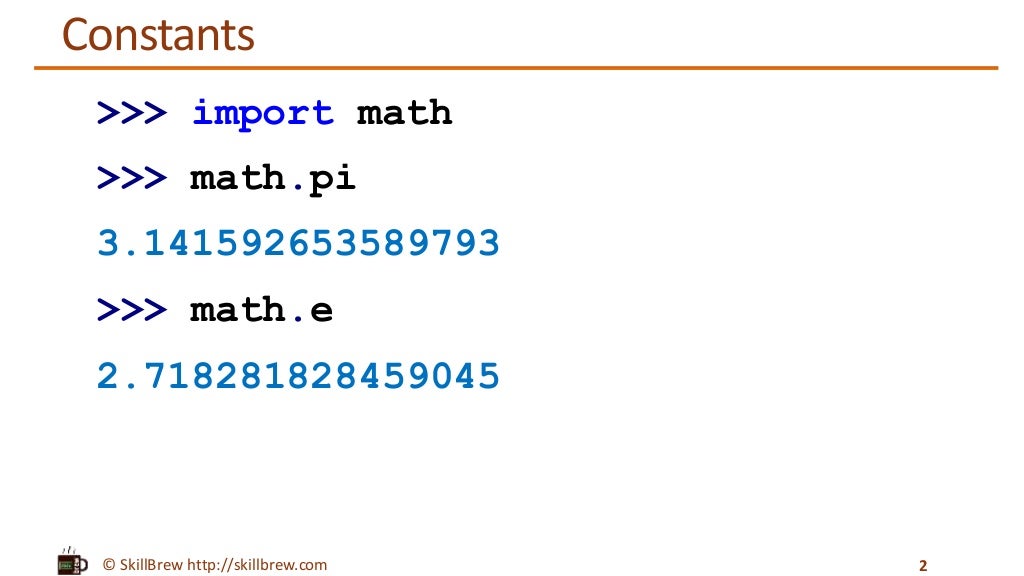 Python Programming Essentials M24 Math Module 