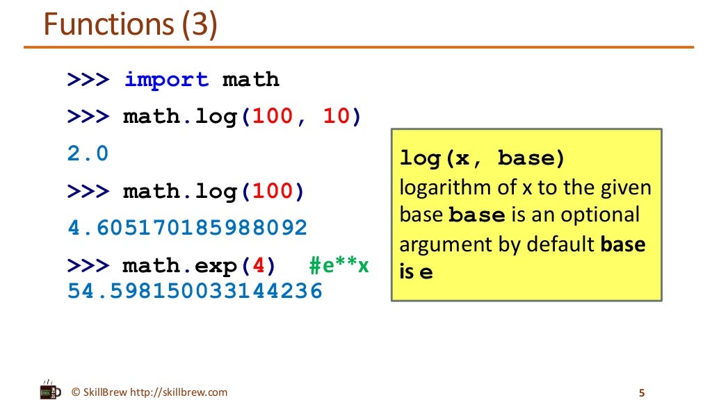 Python Programming Essentials - M24 - math module