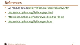 Python Programming Essentials - M25 - os and sys modules | PPTX