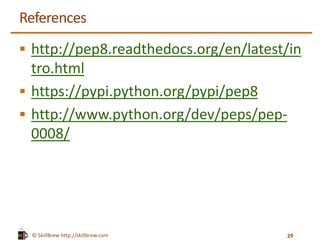 Python Programming Essentials - M31 - PEP 8 | PPTX