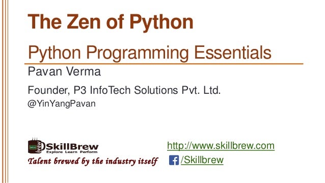 Python Programming Essentials - M32 - Zen of Python