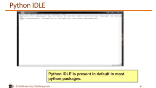 Python Programming Essentials - M4 - Editors and IDEs | PPT