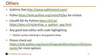 Python Programming Essentials - M4 - Editors and IDEs | PPT