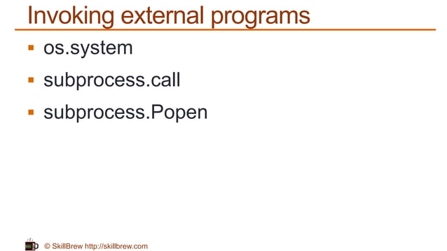 Python Programming Essentials - M40 - Invoking External Programs | PPT