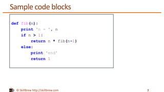Python Programming Essentials - M6 - Code Blocks and Indentation | PPT