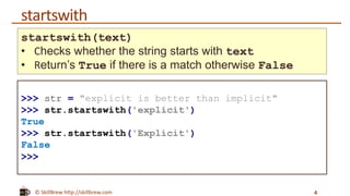 Python Programming Essentials - M8 - String Methods | PPT