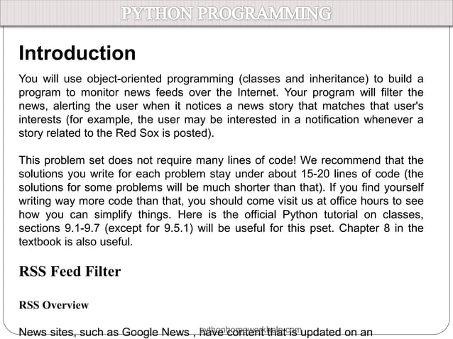Python Programming Homework Help | PPTX