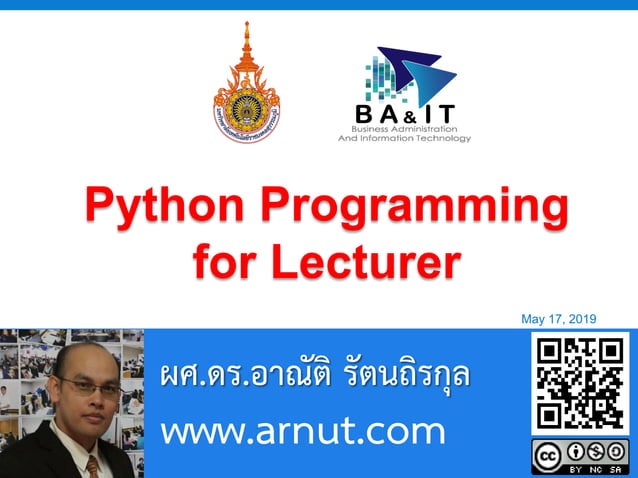 Python Programming for Lecturer_RUS_Nonthaburi 17may2019 | PDF