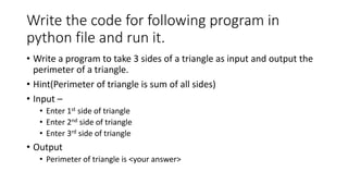Python programming l2 | PPT | Free Download