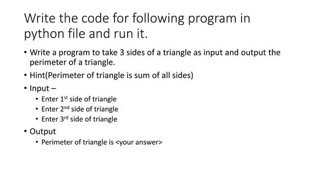 Python programming l2 | PPT | Free Download