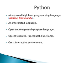 Python programming language | PPT
