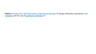 Python (programming language) for beginner | PPTX