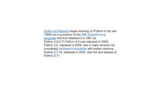 Python (programming language) for beginner | PPTX