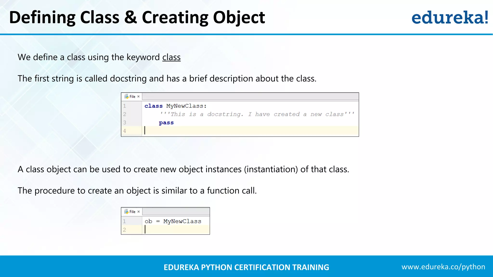 Python Programming Language Python Classes Python Tutorial Python Training Edureka Ppt