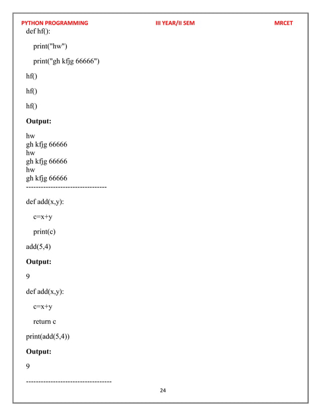 PYTHON PROGRAMMING NOTES.pdf | Programming Languages | Computing PYTHON PROGRAMMING NOTES.pdf | Programming Languages | Computing