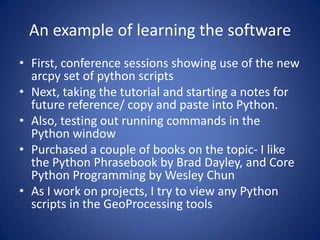 ArcGIS Python Programming (3Nov11) | PPT