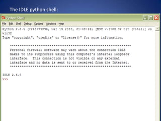ArcGIS Python Programming (3Nov11) | PPT