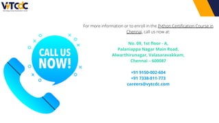 "Python Certification Course in Chennai" | PPT