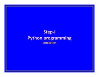 Python programming under_windows | PPT