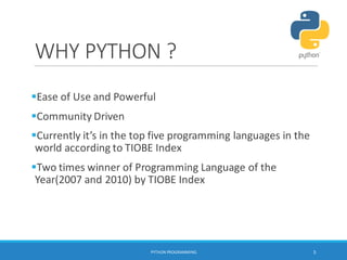 Python programming Workshop SITTTR - Kalamassery | PPT