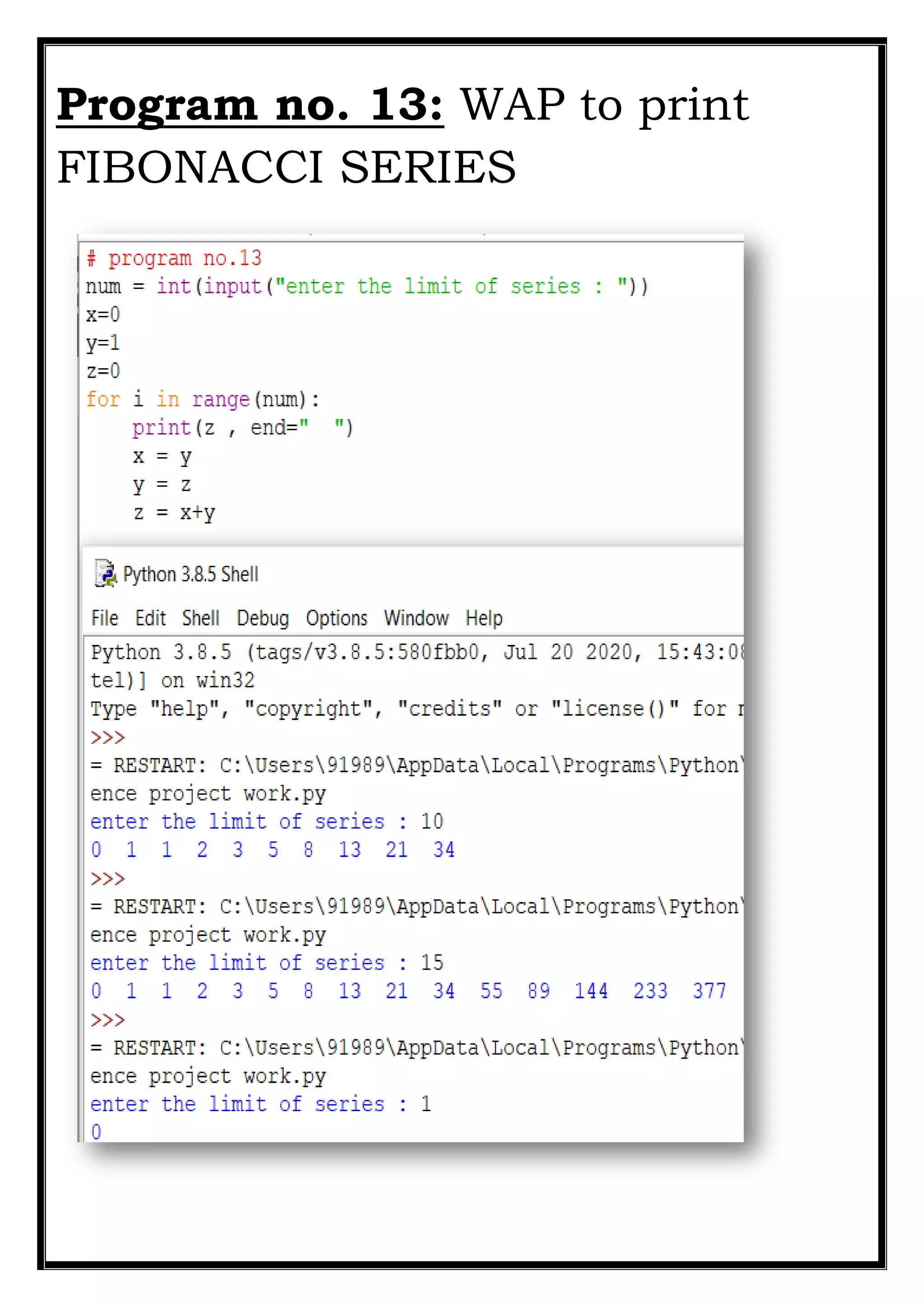PYTHON PROGRAMS | PDF