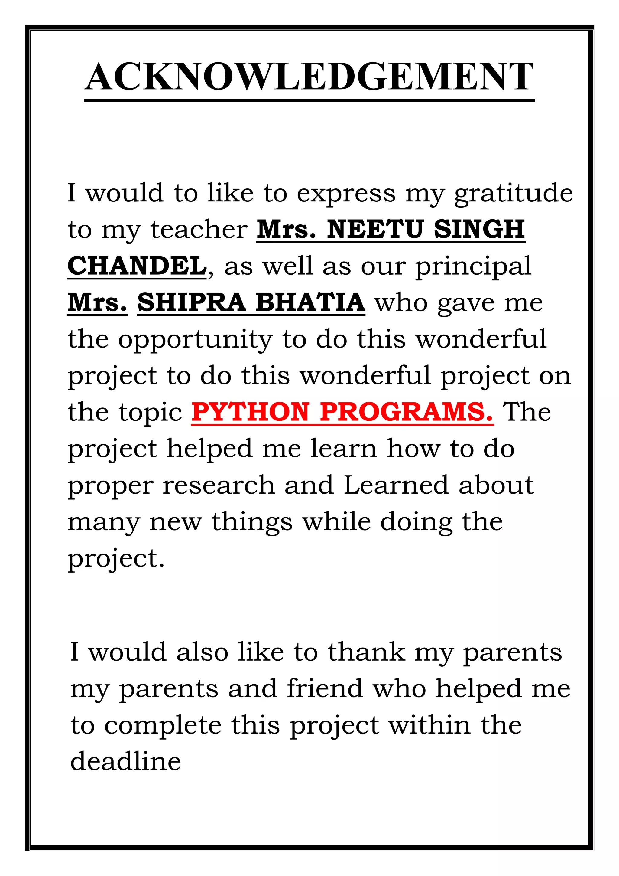 PYTHON PROGRAMS | PDF