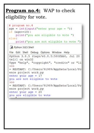 PYTHON PROGRAMS | PDF