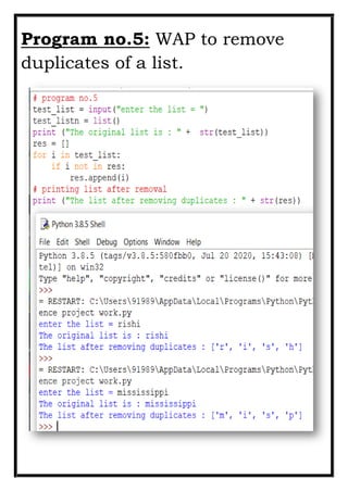 PYTHON PROGRAMS | PDF