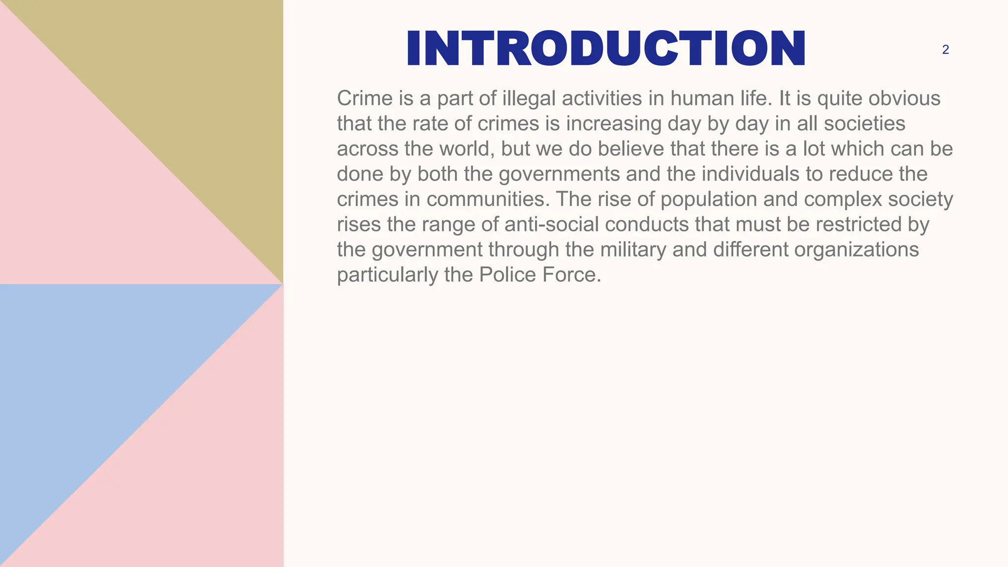 crime analysis in india python project ppt | PPTX