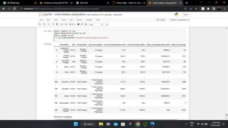 crime analysis in india python project ppt | PPTX