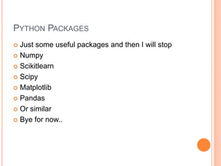 Python py charm anaconda jupyter installation and basic commands | PPTX